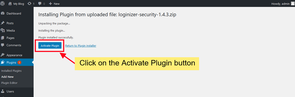 Installing Loginizer Security Pro – Loginizer