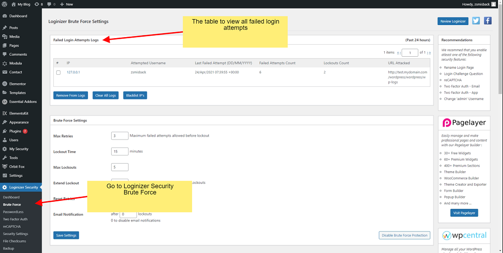Failed Login Attempts Logs – Loginizer Failed Login Attempts Logs – Loginizer